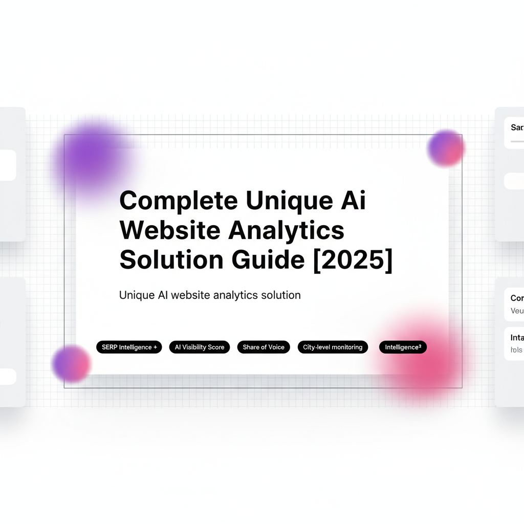 Unique AI Website Analytics Solution - FAII